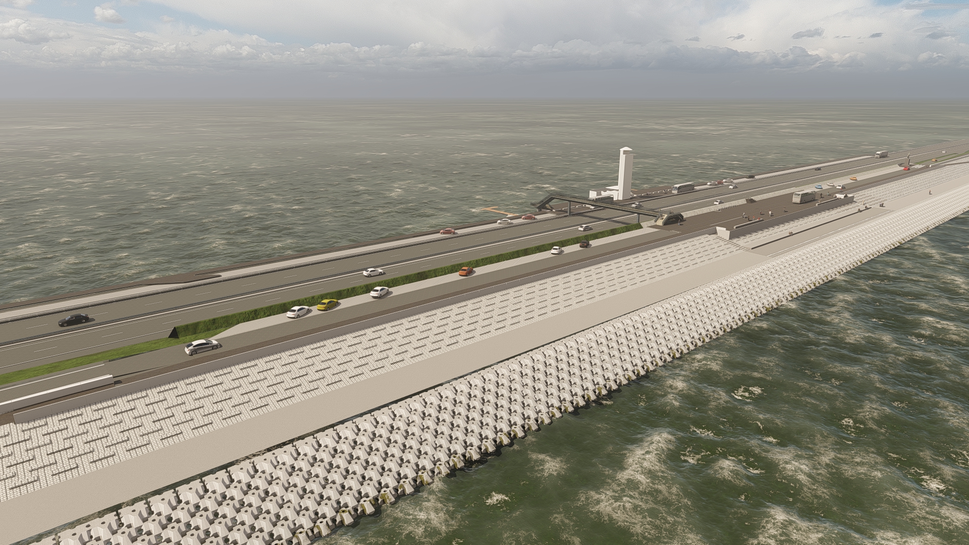 Nieuwe plek voor loopbrug bij Vlietermonument - De Afsluitdijk